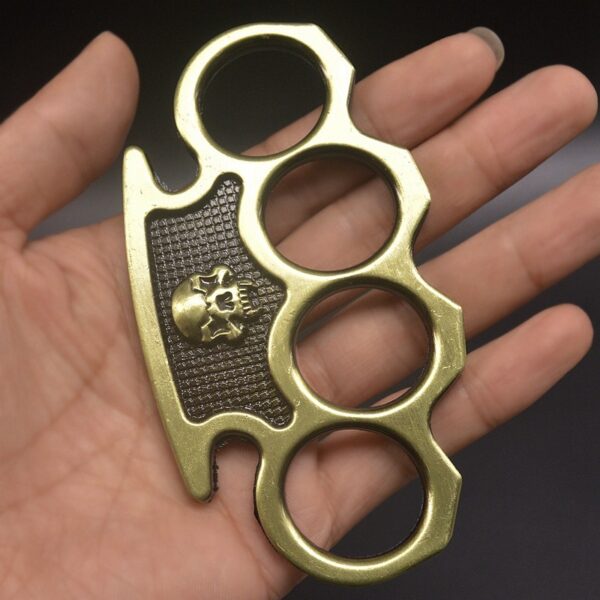Skull Knuckle Duster Four-Finger Ring Legal Martial Arts Defense Tool ...